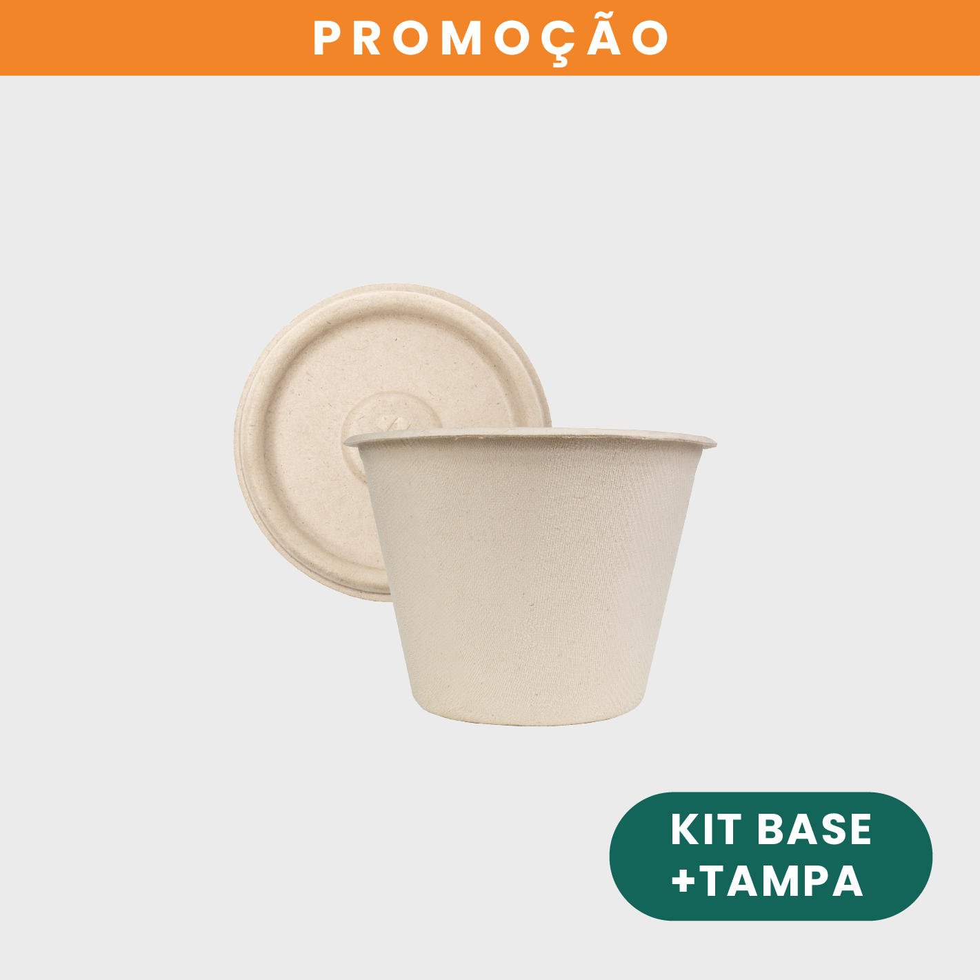 Kit pote 140ml com tampa – Terraw Embalagens